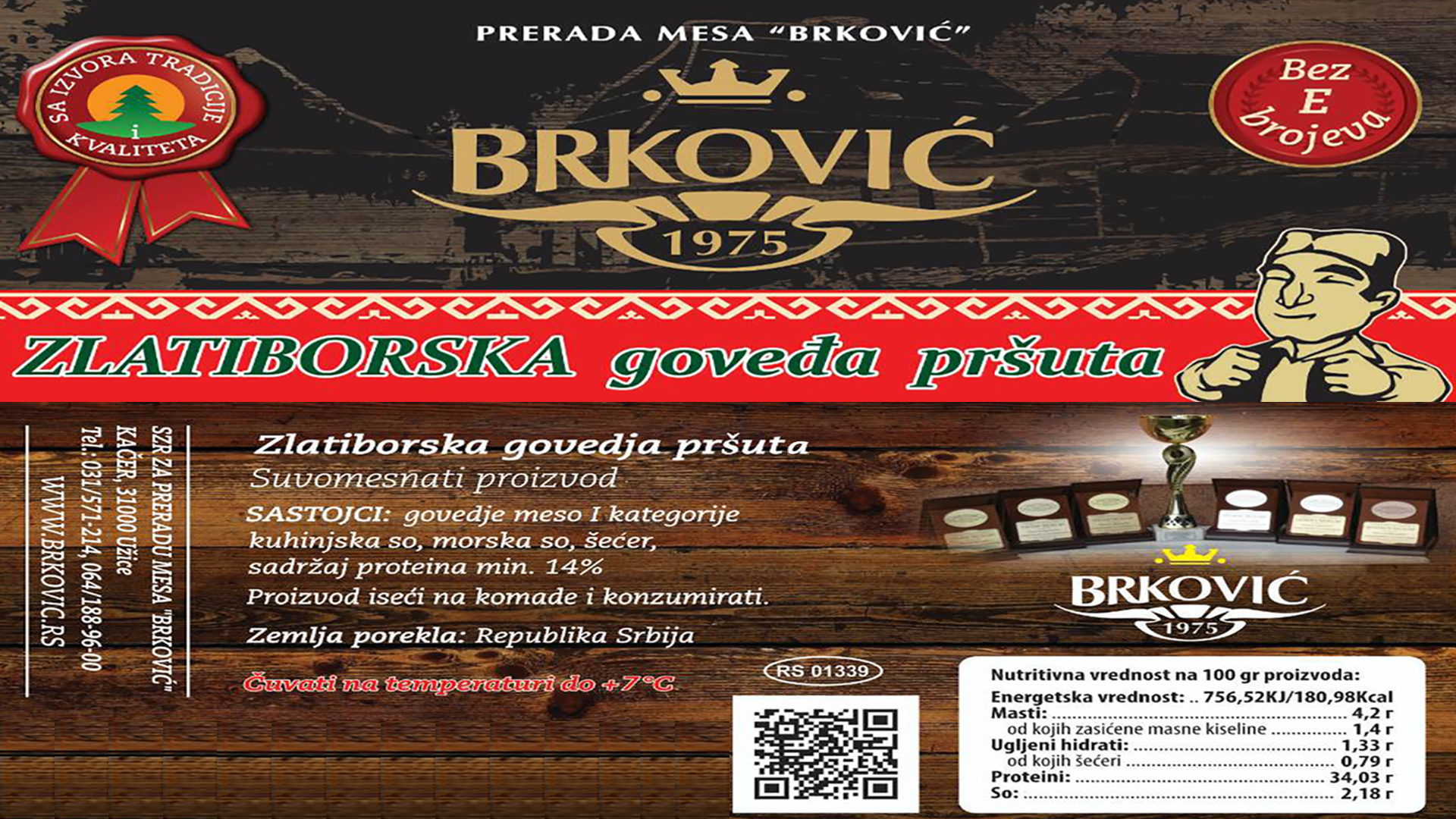 Zlatiborska goveđa pršuta - Brković